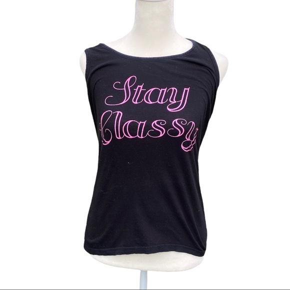 Emme Jordan | Tops | Emme Jordan Stay Classy Black Tank Top | Poshmark